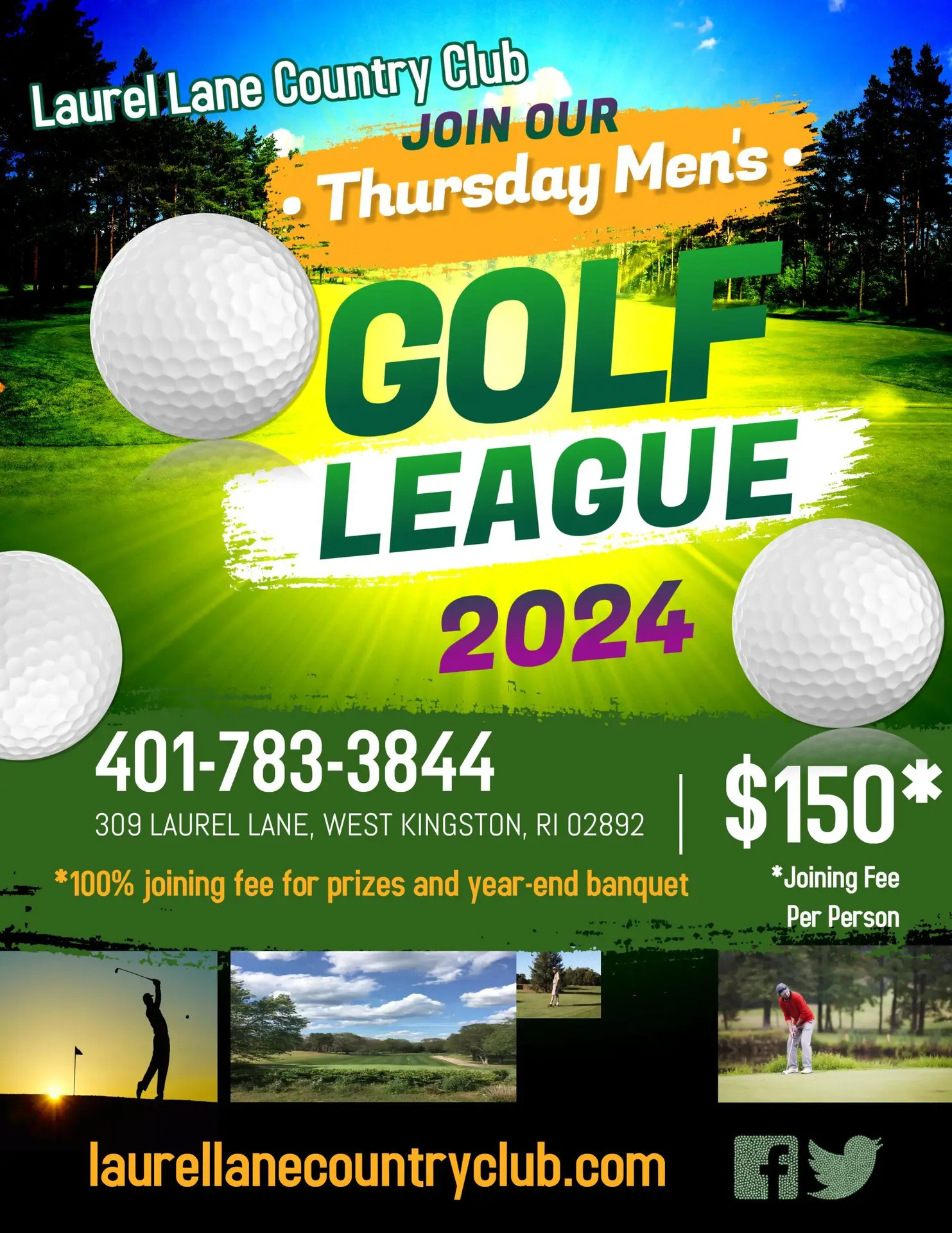 Thursday Men's Golf League Sign-ups | Public Golf RI | Laurel Lane ...