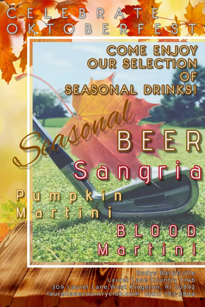 Now Serving Seasonal Beer, Fall Sangria, Pumpkin Martinis, and Blood ...