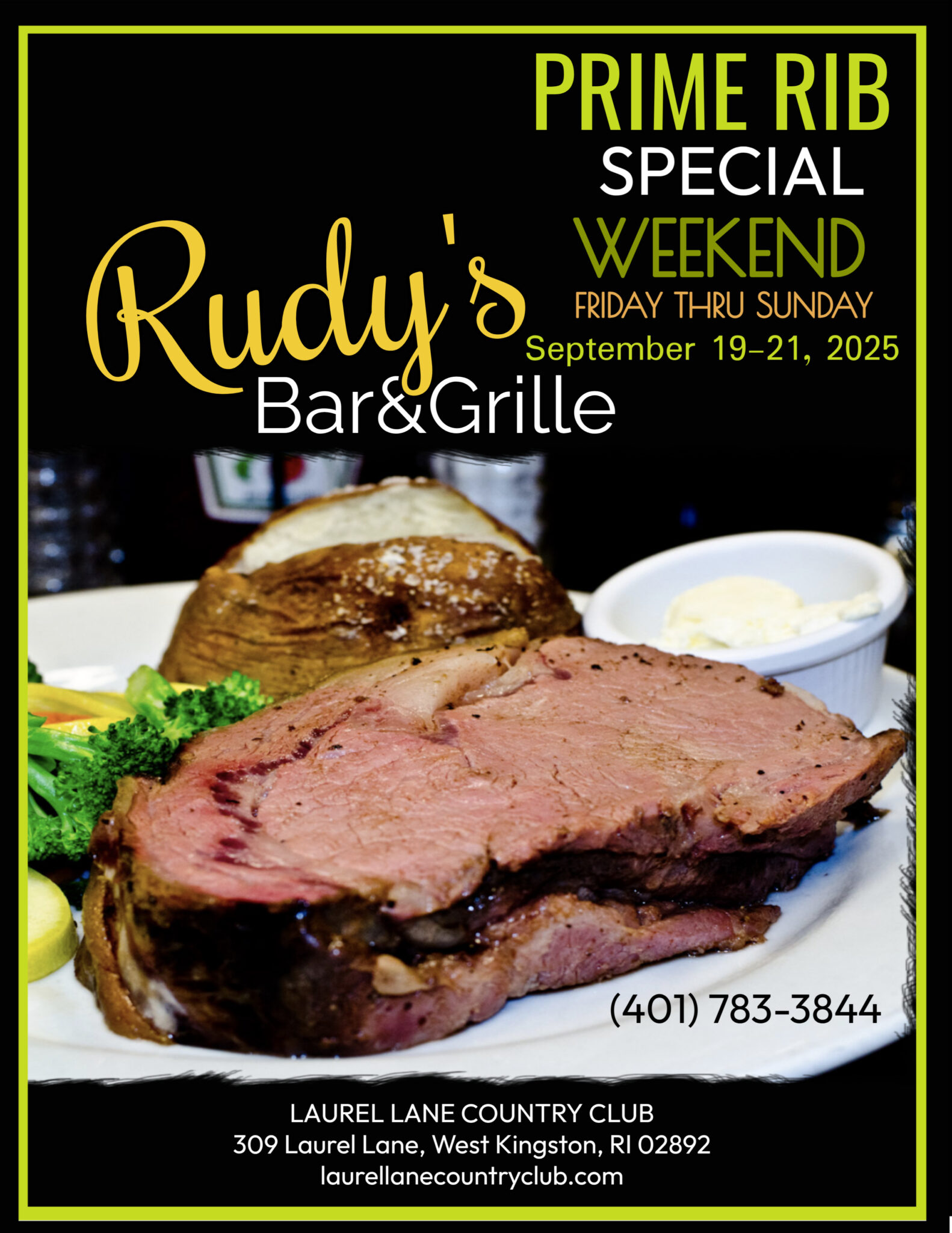 Prime Rib Special Weekend | Public Golf RI | Laurel Lane Country Club